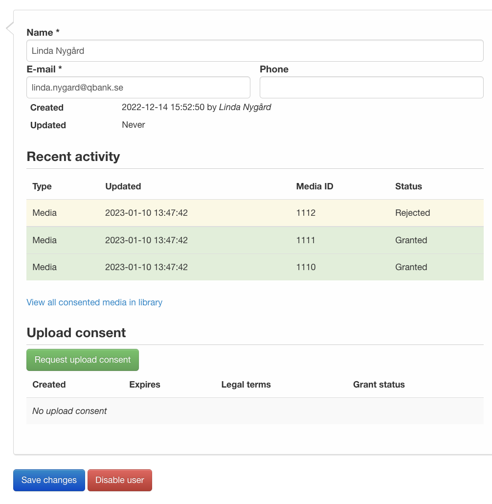 Upload Consent - How you ask consent in advance